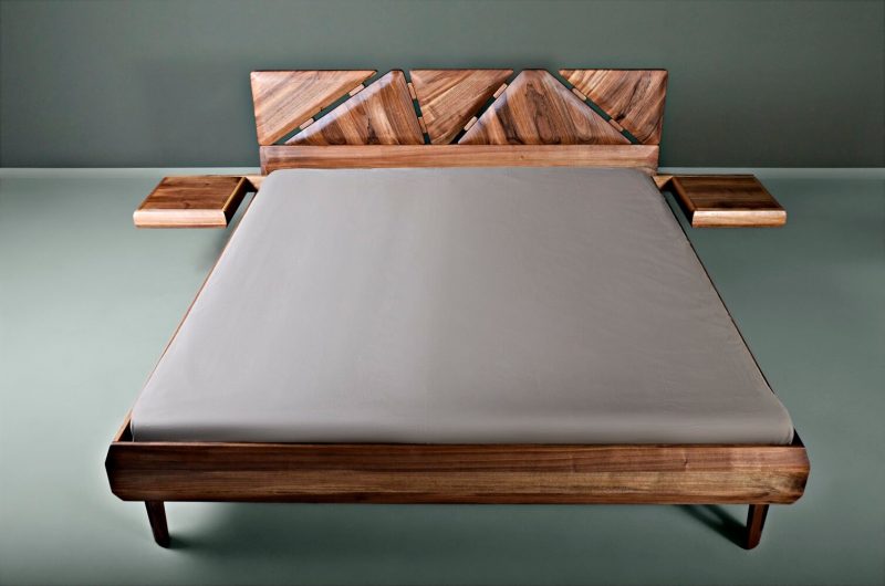 Solid walnut bed | walnut double bed - Mijatovic Ltd